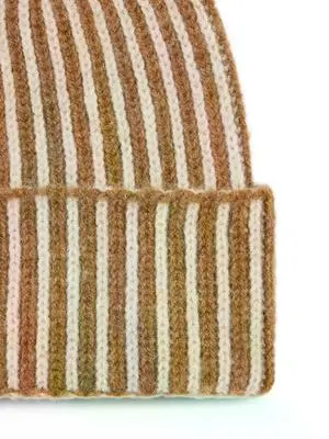 Paul Smith Tan Lambswool Ribbed Beanie