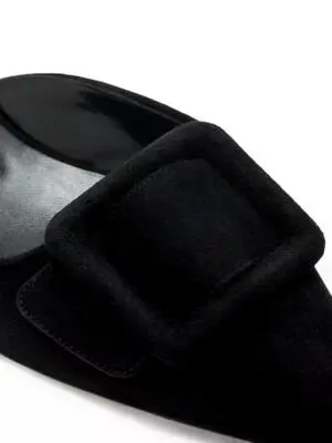 Manolo Blahnik Maysale Suede Mules