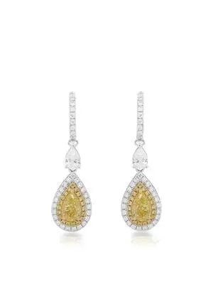 HYT JEWELRY Diamond Dangle Earrings - Silver