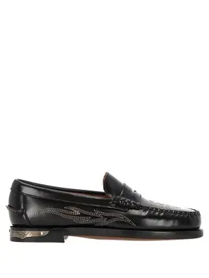 SEBAGO Dan El Paso Embroidered Leather Loafers - Black