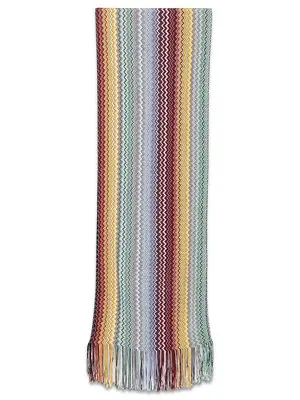 Missoni Zig-zag Knit Scarf With Fringes - Multi