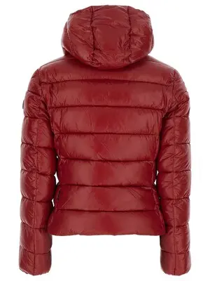 SAVE THE DUCK Cosmary Lacquered-effect Puffer Jacket - Red