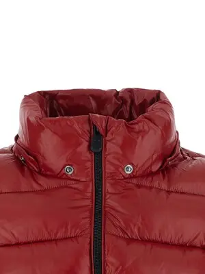 SAVE THE DUCK Cosmary Lacquered-effect Puffer Jacket - Red