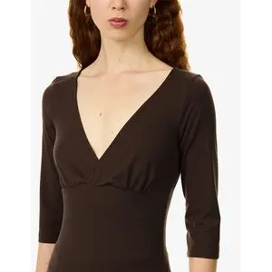 REFORMATION Aylani V-neck Knitted Top