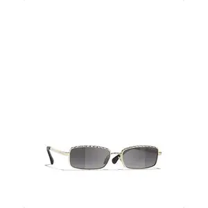 Chanel Ch4295 Rectangle-frame Metal Sunglasses