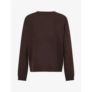 REFORMATION Boyfriend Crew-neck Cashmere Jumper - Mole