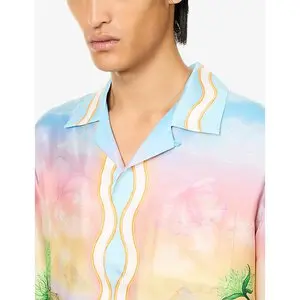 Casablanca Graphic-print Silk Shirt