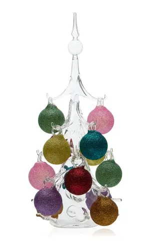 MODA DOMUS Handmade Glass Christmas Tree - Multi