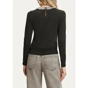 Veronica Beard Daro Embellished Wool Sweater