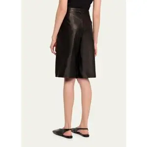 HOUSE OF DAGMAR Boxy Leather Shorts