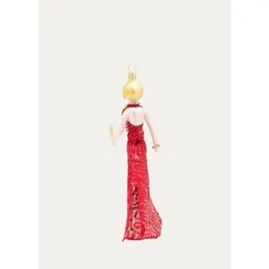 DE CARLINI Lady Sequined Glass Christmas Ornat