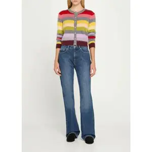 Cinq À Sept Cyndi Multicolor Striped Cardigan