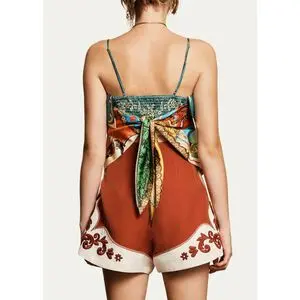 ALEMAIS Ace Silk Scarf Top