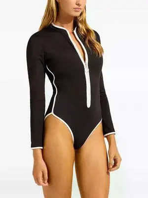 Seafolly Zip-up Long-sleeve Swimsuit