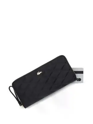 Lacoste Quilted Logo-plaque Wallet - Black