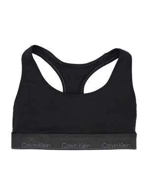 Calvin Klein Logo Band Sports Bra - Nero