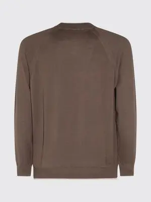Eleventy Pure Wool Long-sleeved Crewneck Sweater With Ribbed Trim