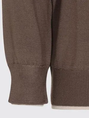 Eleventy Pure Wool Long-sleeved Crewneck Sweater With Ribbed Trim