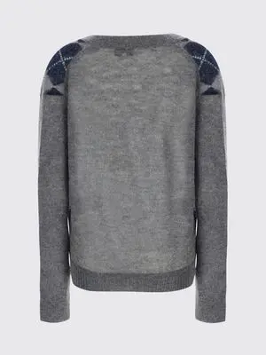 SHUSHU/TONG Argyle V-neck Wool And Mohair Jumper