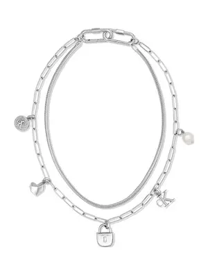 Calvin Klein Layered Charm Bracelet - Silver
