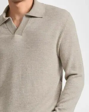 Frescobol Carioca Apos;s Wool Knit Johnny-collar Polo Sweater