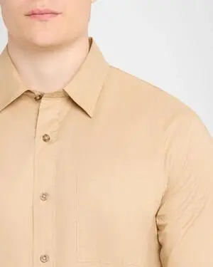 Vince Apos;s Poplin Separate Button-placket Shirt