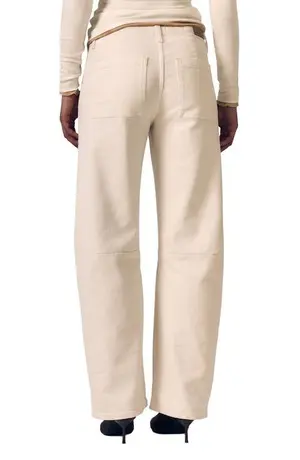 LE JEAN Jewel High Waist Straight Leg Utility Jeans