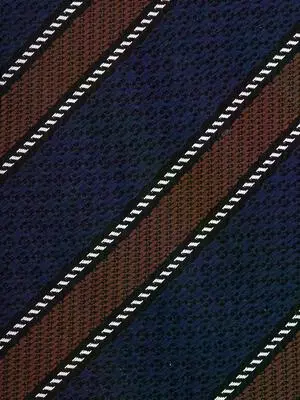 Brioni Striped Jacquard Tie - Blue