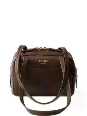 Prada Carry Antiqued Leather Top-handle Mini-bag