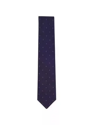 Brioni Geometric-pattern Tie - Blue
