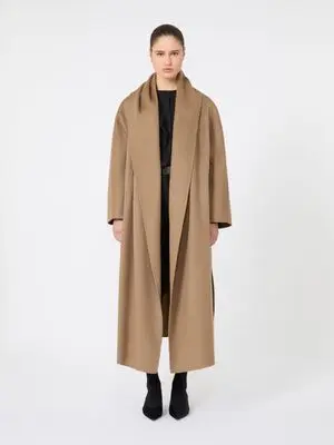 Max Mara Reversible Foulard Coat In Brushed Cashmere