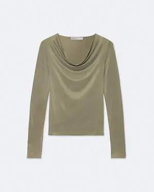 ALLSAINTS Lilla Cowl-neck Slim-fit Dress - Khaki