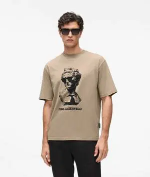 Karl Lagerfeld Rome Statue T-shirt - Caribou