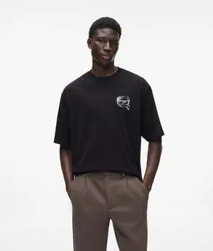 Karl Lagerfeld Ikon Sketch T-shirt Black
