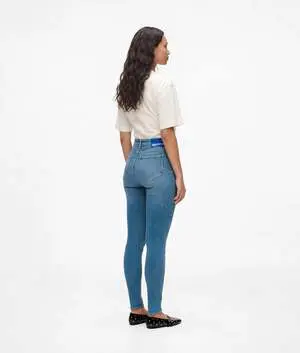 Karl Lagerfeld Washed High-rise Skinny Jeans