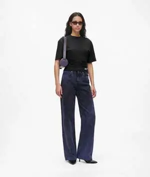Karl Lagerfeld Wide-sleeved Gathered T-shirt - Black