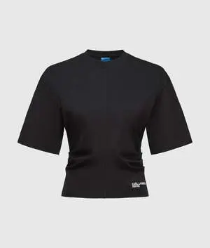 Karl Lagerfeld Wide-sleeved Gathered T-shirt - Black