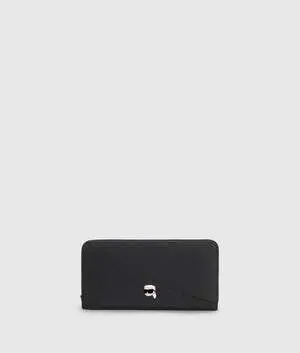 Karl Lagerfeld Ikon Smooth Long Wallet - Black