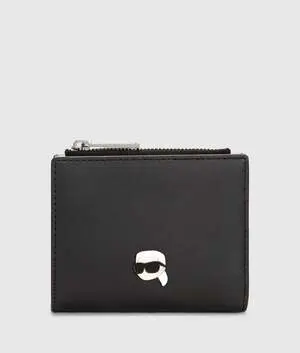 Karl Lagerfeld Ikon Smooth Bifold Wallet - Black