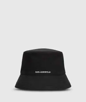 Karl Lagerfeld Ikon Reversible Checked Bucket Hat