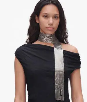 Karl Lagerfeld Skinny Chainmail Scarf