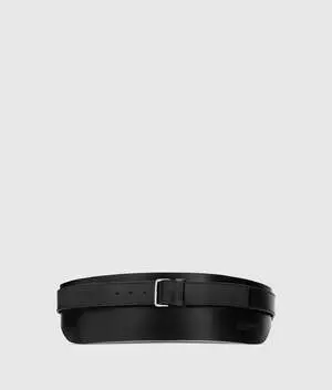 Karl Lagerfeld Layered Leather Belt - Black