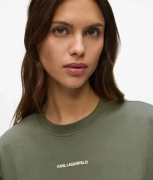 Karl Lagerfeld Athleisure Loungewear Cropped T-shirt