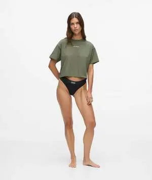 Karl Lagerfeld Athleisure Loungewear Cropped T-shirt