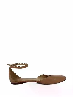 Chloé 2010s Lauren Ankle-strap Flat Pumps