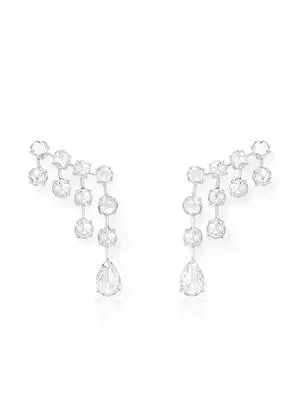 HYT JEWELRY Diamond Drop Earrings - Silver