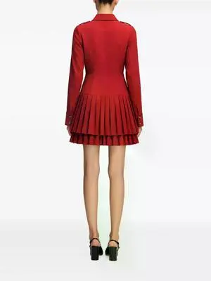Cinq À Sept Dalissa Pleated-skirt Button-up Mini Dress