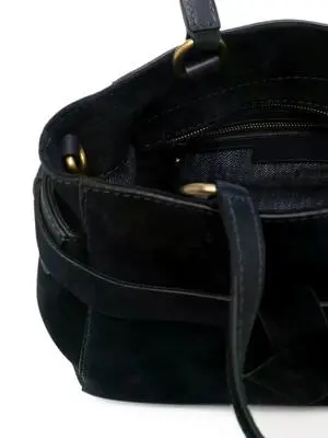 GIANNI CHIARINI Miranda Buckled Suede Tote Bag
