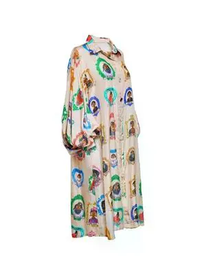 A.NTY STORY Balloon-sleeve Midi Dress