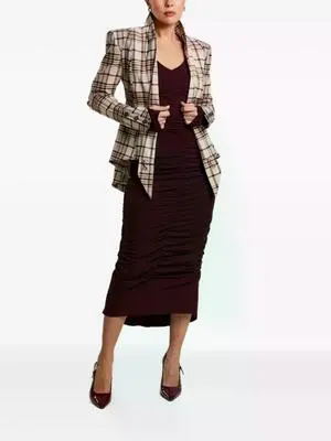 LIZ SKORSIS Viva Ruched Midi Dress